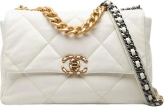 Chanel Sac 19 Flap Large Pre-owned - Femme - Pre-owned - Blanc - Taille: ONE Size