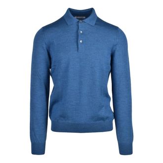 Gran Sasso Homme, Pulls, Bleu, Taille: M Polo en maille
