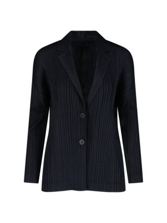 Issey Miyake Einreihiger Blazer Plissè