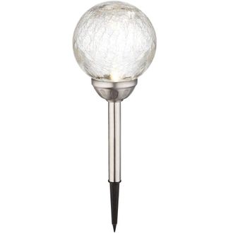 ETC Shop RGB LED Solar Leuchte Steck Lampe Beleuchtung Glas Kugel Außen Strahler Farbwechsel