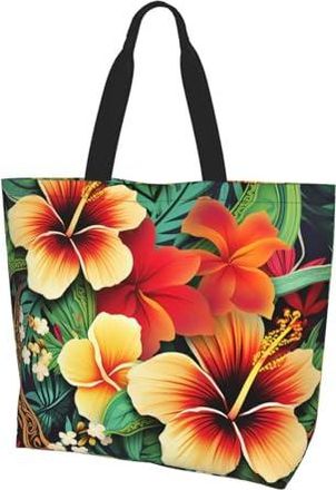 Generic Motif Imprim&eacute; De Style Hawa&iuml;en Sac A Main Femme Grand Sacs De Courses D&eacute;contract&eacute; Sac Cabas Pour Voyage Shopping Gym