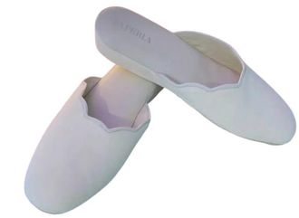 La Perla Ivory Scalloped Bedroom Slippers Size 39