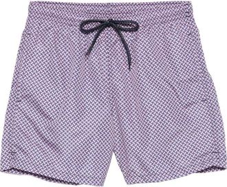 Drumohr Homme, Maillots de bain, Rose, Taille: 2XL Printed Swim Shorts