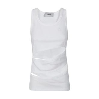 Coperni Spiral Tanktop - - Tops - Damen - Wei&szlig; - M