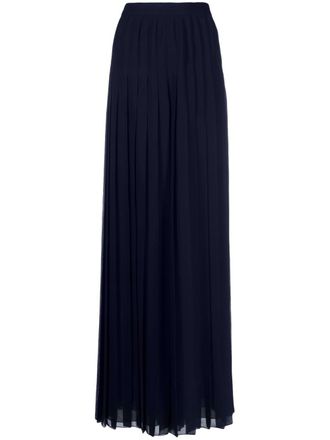 Ralph Lauren Collection pantalon plissé à taille haute - Bleu