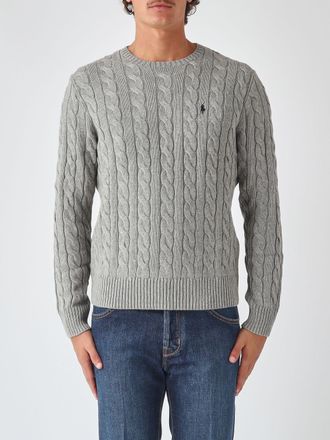 Polo Ralph Lauren Baumwollpullover mit Rundhalsausschnitt und gesticktem Pony-Logo