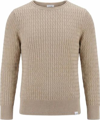 Lind Femme, Pulls, Beige, Taille: 44 FR Tricot &agrave; col rond