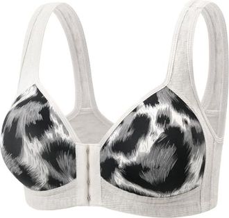 Generic Soutien-gorge triangle en satin fran&ccedil;ais avec fermeture arri&egrave;re confortable, sans couture, armatures, l&eacute;ger et respirant, gris clair, XXL