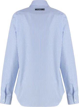 Moschino Striped Cotton Shirt - Blue