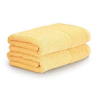 FROTTANA Pearl Handtuch 50 x 100 cm aus 100% Baumwolle, Maize 2er Set