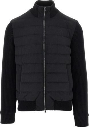 Herno Veste Resort en flanelle et maille - Homme - Vestes - Noir - Taille: S