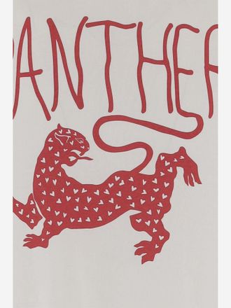Valentino Panther-Print Cotton T-shirt - Ivory