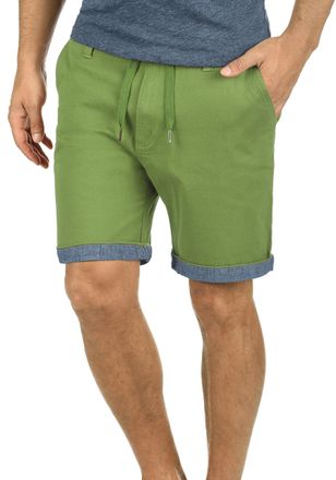 Solid Lagoa Herren Chino Shorts Bermuda Kurze Hose Mit Kordel Aus Stretch-Material Regular Fit, Größe:XL, Farbe:Dill (3217)