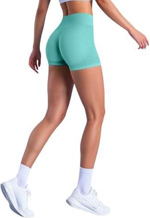 Generic 2026 Short dentraînement sans couture pour femme - Taille haute - Gym Yoga (2), bleu, XL