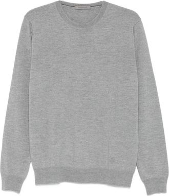 Corneliani pull à logo brodé - Gris