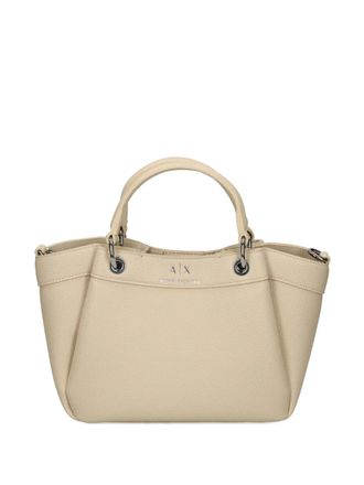 A|X Armani Exchange sac cabas à logo imprimé - Tons neutres