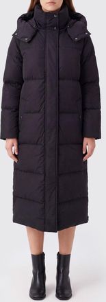 Woolrich Lange gesteppte Nylon-Daunenjacke mit abnehmbarer Kapuze