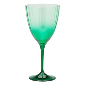 Anna + Nina Verre à vin vert forêt délavé Anna + Nina