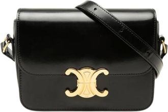 Celine Sac bandouli&egrave;re Triomphe Pre-owned - Femme - Pre-owned - Noir - Taille: ONE Size