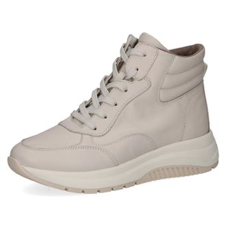 Caprice Caprice Damen Sneaker hoch aus Leder Plateau, Cremefarben (Offwhite Nappa), 38 EU