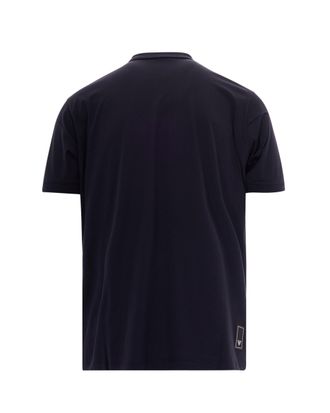 Emporio Armani Mens Polo Shirt Travel Essential Blue Navy Fabric: Lyocell T-shirts And Polos