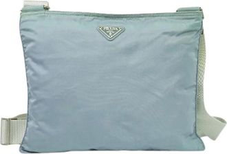 Prada unisex, Pre-owned, Bleu, Taille: ONE Size Sac bandouli&egrave;re en nylon Pre-owned