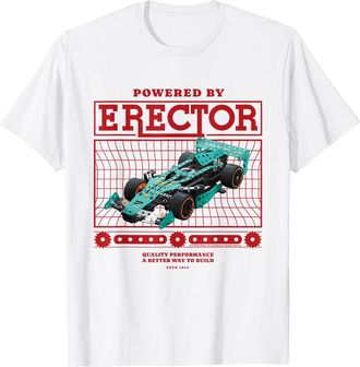 Meccano Angetrieben von Erector Model Rennwagen, Retro-Illustration T-Shirt