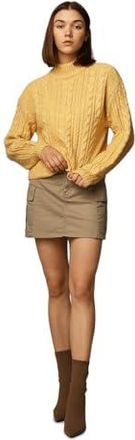 Only Onlida Life Ls High Neck KNT Sweater, Feuille dautomne/détail : mélangé, L Femme