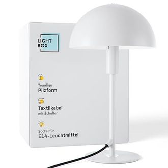Lightbox Lampe de bureau champignon | 36 cm de hauteur, Ø 20 cm | Lampe de bureau Home Office avec interrupteur à bascule | Lampe LED comme lampe de chevet & a