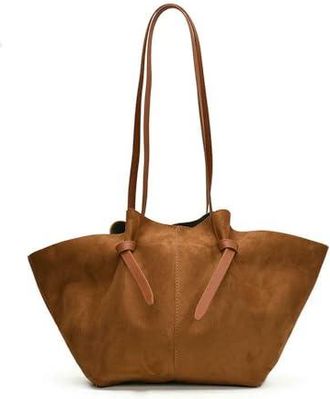Generic NYSBH Sac &agrave; bandouli&egrave;re pour femme Grande capacit&eacute; Solide Style Angleterre Vintage Sacs &agrave; main en paquets f&eacute;minins, marron clair