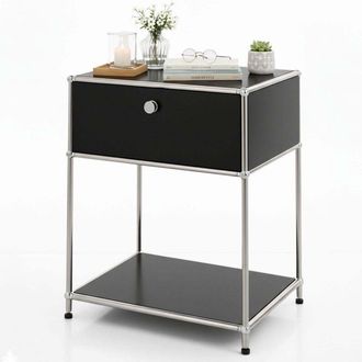 Floordirekt Metallregal Concept Epure MK-139 Beistell- & Aufbewahrungsregal mit Schublade & Ablagen Schwarz