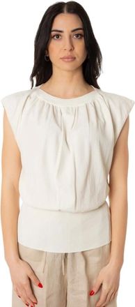Liviana Conti Femme, Blouses et Chemises, Blanc, Taille: 44 FR Blusa Marisol