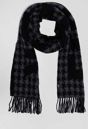 Eden Park Echarpe En Laine M&eacute;lang&eacute;e Noir Lettrage Jacquard Eden Park