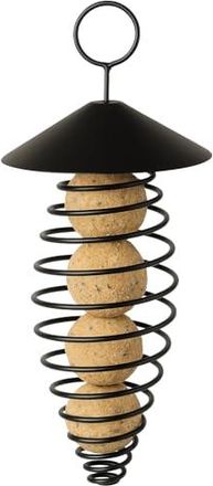 Flamingo Meisenkn&ouml;delhalter - Lovis Schwarz - 18 cm - F&uuml;r Meisenkn&ouml;del - Wetterfestes Metall - Spiraldesign - Flamingo