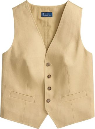 Ralph Lauren Femme, Vestes, Beige, Taille: 38 FR Hemp Vest