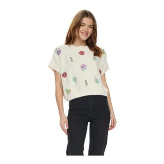 N&uuml;mph Damen, Strickwaren, Wei&szlig;, LGr&ouml;&szlig;e