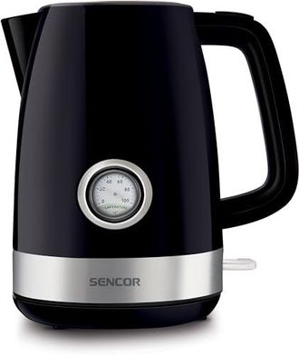 Sencor Elektrischer Wasserkocher mit beleuchteter Kontrollleuchte, 1,7 l, Fassungsvermögen: 2150 W, Schwarz Sencor SWK 1898BK