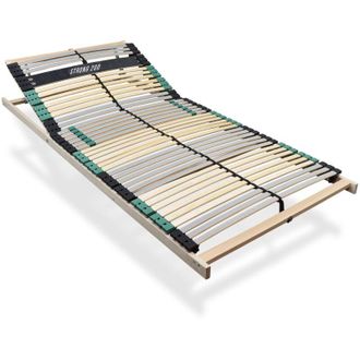 Sleepneo Lattenrost PREMIUM STRONG mit Buchenholz, Lattenrost 140x200 extra stabil, Kopfteil verstellbar, orthop&auml;discher 7 Zonen Lattenrost mit 42 verst&auml;rkten