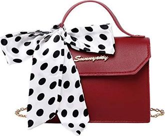 Generic Sac à bandoulière avec boucle - Petit sac à main tendance pour femme - Sac à bandoulière pour ordinateur portable, Rouge, Taille unique