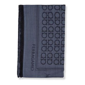 Ferragamo Homme, Accessoires, Bleu, Taille: ONE Size Gancini Stole