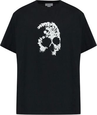 Alexander McQueen t-shirt &agrave; motif t&ecirc;te de mort - Noir