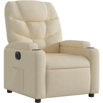 vidaXL Relaxsessel Elektrisch Creme Stoff - Vidaxl