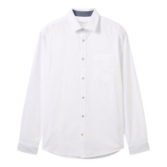 Tom Tailor Tom Tailor Herren Regular Fit Hemd mit Brusttasche, 20000 - White, XXXL