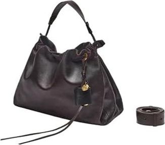 Generic Sac poubelle en cuir souple avec doublure en toile, polyvalent, ouverture sur le dessus, t&eacute;l&eacute;phone portable, &eacute;b&egrave;ne, Taille unique