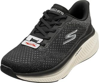 Skechers Femme Go Walk Max Cushioning Arch Fit Roslyn, Black Textile White Trim, 41 EU