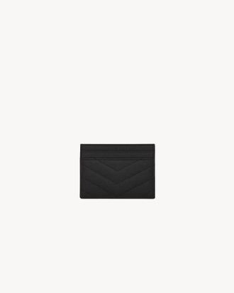 Saint Laurent Quilted Leather Card Case - Black
