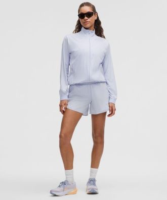 lululemon Track That Shorts mit Liner und hohem Bund f&uuml;r Frauen - 13 cm - Gr&ouml;&szlig;e 12 in Serene Blue