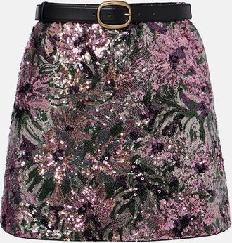 Self Portrait Minirock mit Pailletten