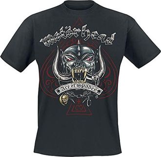 Motörhead Ace of Spades Tattoo Homme T-Shirt Manches Courtes Noir XXL