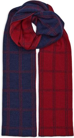 Gallo Gallo, unisex, Accessoires, Multicolore, Taille: ONE Size &Eacute;charpe en laine double face &agrave; motif carreaux de fen&ecirc;tre